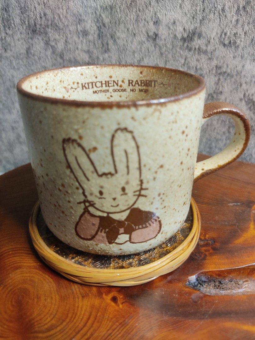 Kitchen Rabbit Cup and saucer stoneware, Furniture & Home Living ...