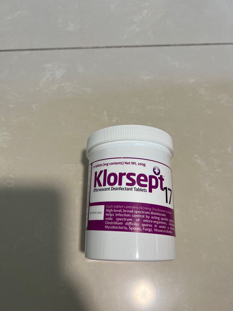 Klorsept 17 disinfectant tablets, Beauty & Personal Care, Sanitisers ...