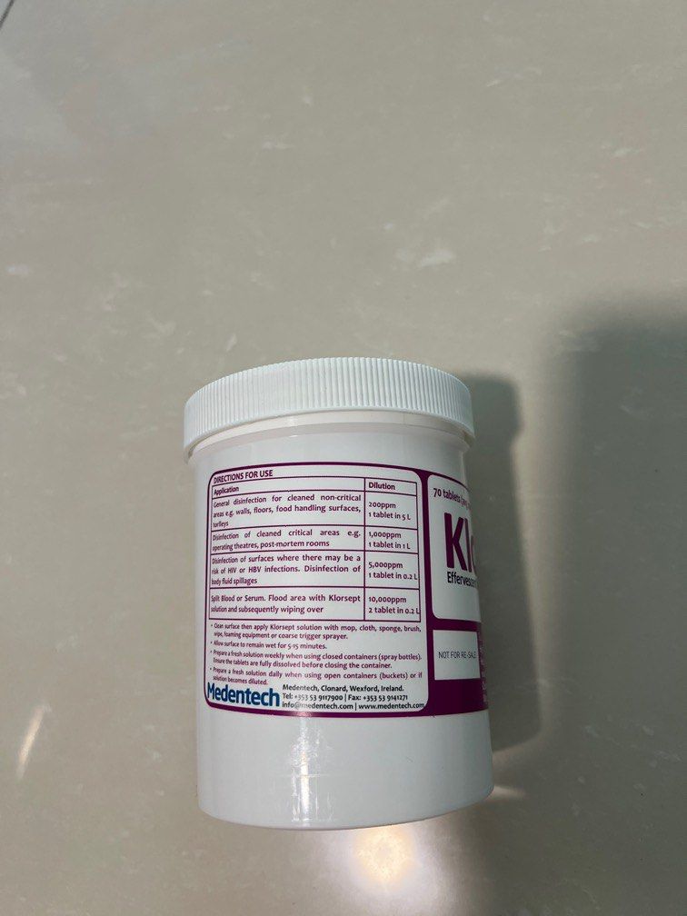 Klorsept 17 disinfectant tablets, Beauty & Personal Care, Sanitisers ...