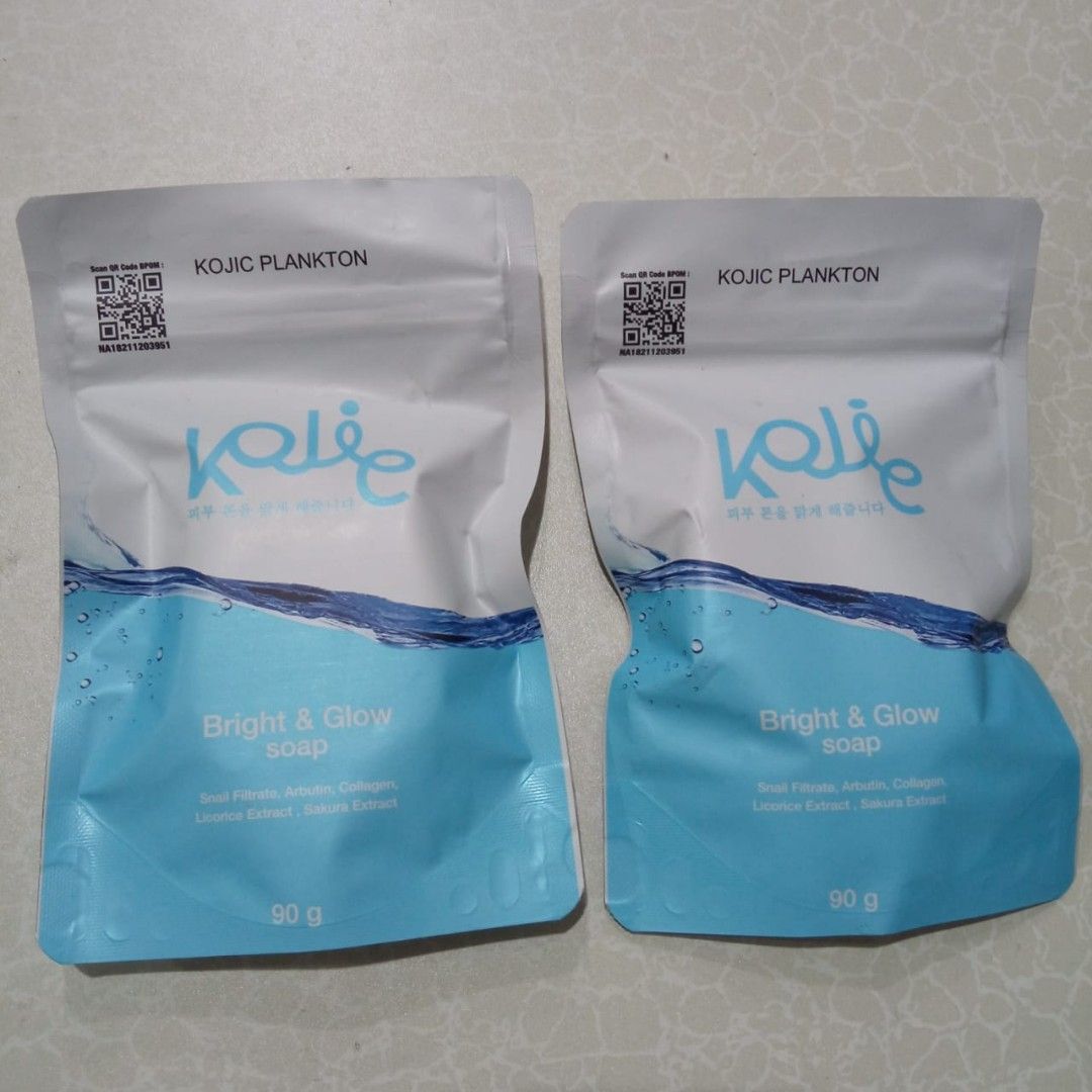 KOJIC PLANKTON Bright & Glow Soap 90gr, Kesehatan & Kecantikan, Kulit ...