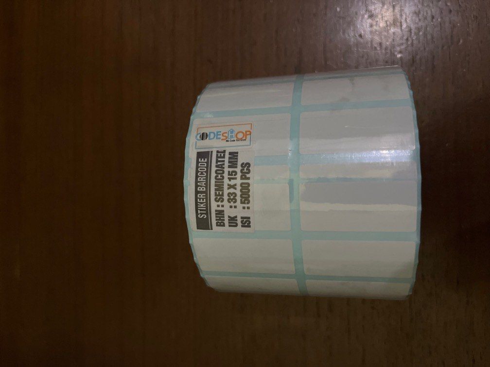 Label Barcode 33 x 15 mm - 33x15mm - (2 Line ) - Kertas Sticker Label ...