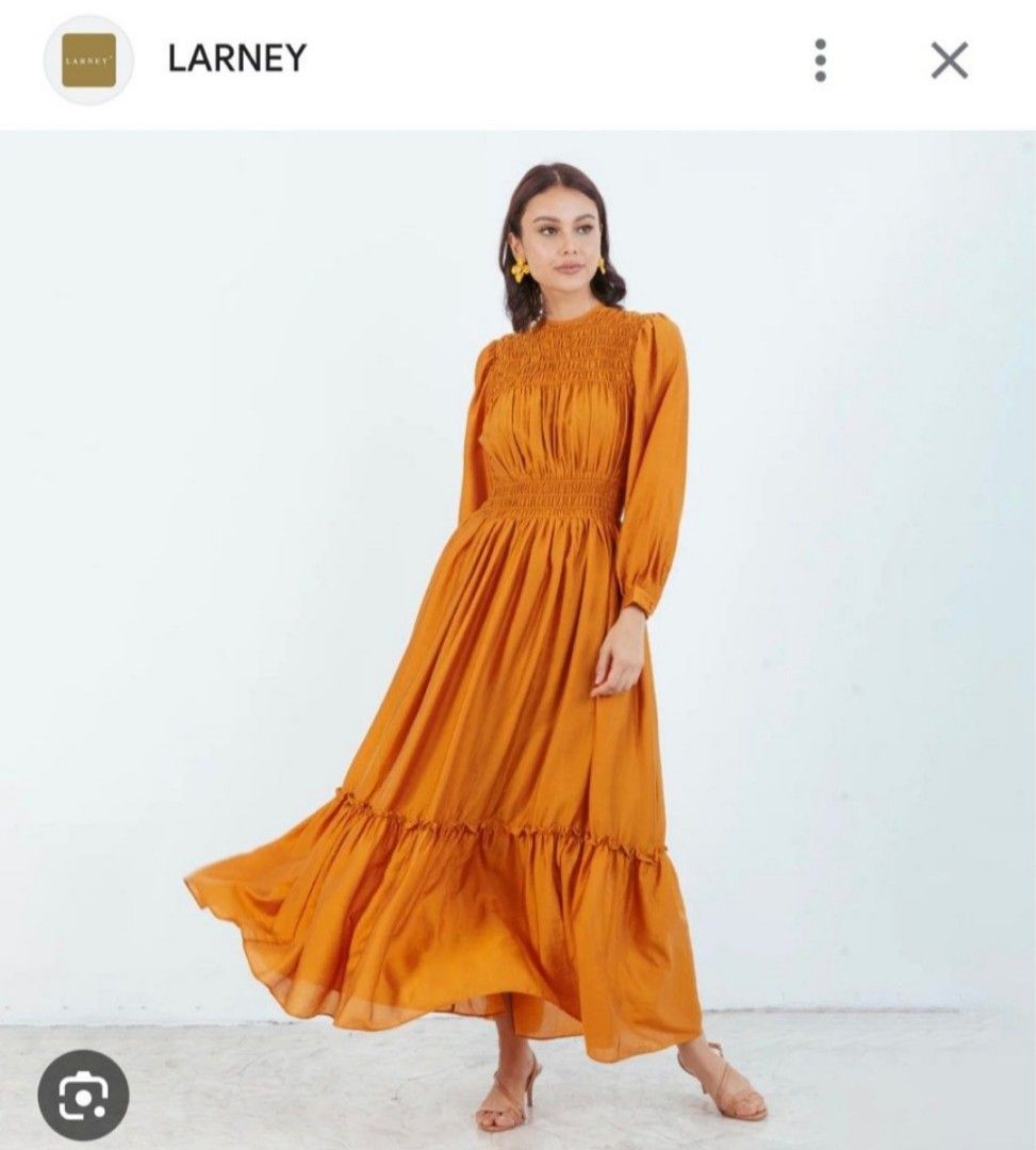 Larney Valentina Dress in Mustard, Women's Fashion, Dresses & Sets ...