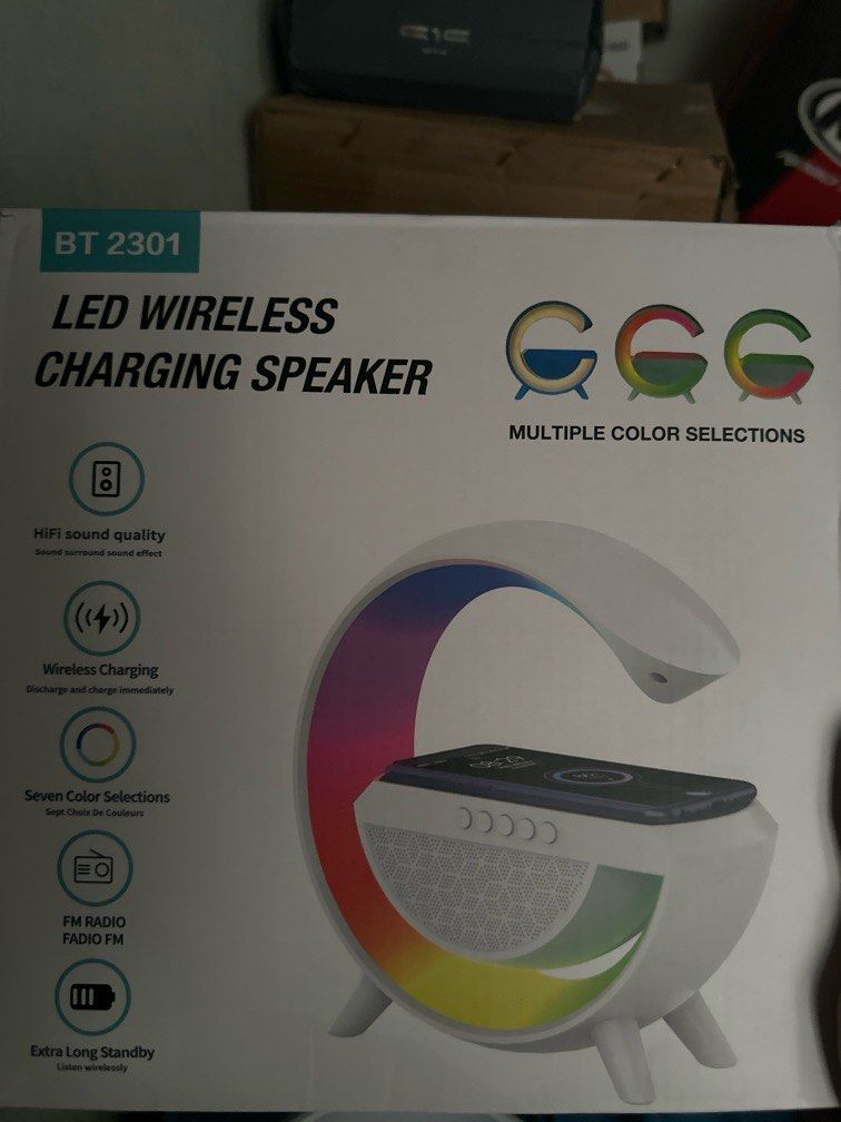 Led Wireless Charging Speaker(BT2301), Audio, Soundbars, Speakers ...