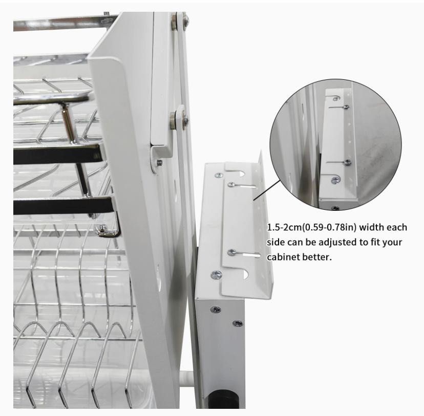 Lifting down / up Dish Rack 304 stainless steel, Furniture & Home ...