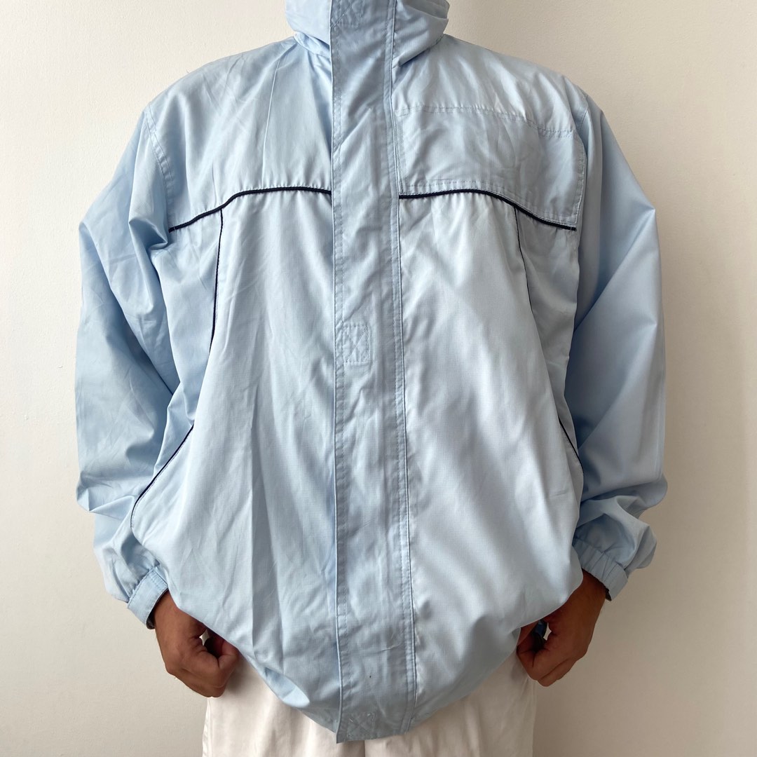 Light blue zip up jacket, Men's Fashion, Coats, Jackets and Outerwear ...