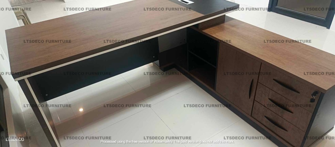 L-SHAPE EXECUTIVE TABLE OFFICE FURNITURE | OFFICE PARTITION, Furniture ...