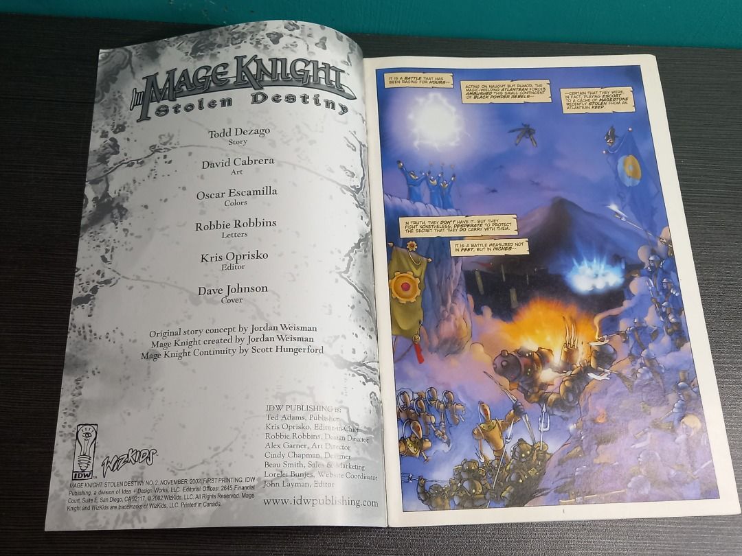 Mage Knight Stolen Destiny #2 Comics November 2002 First Printing ...