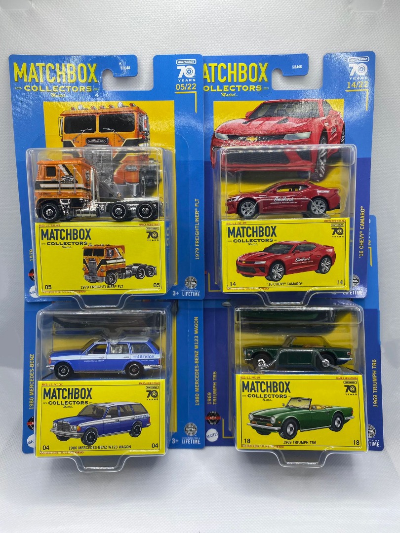 Matchbox 70 Years Series Chevy Camaro/Mercedes-Benz W123 Wagon/Triumph ...