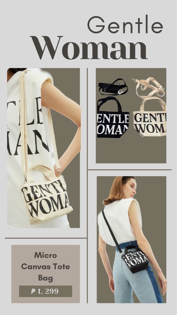 Micro Canvas Tote Bag, Women's Fashion, Bags & Wallets, Tote Bags on Carousell