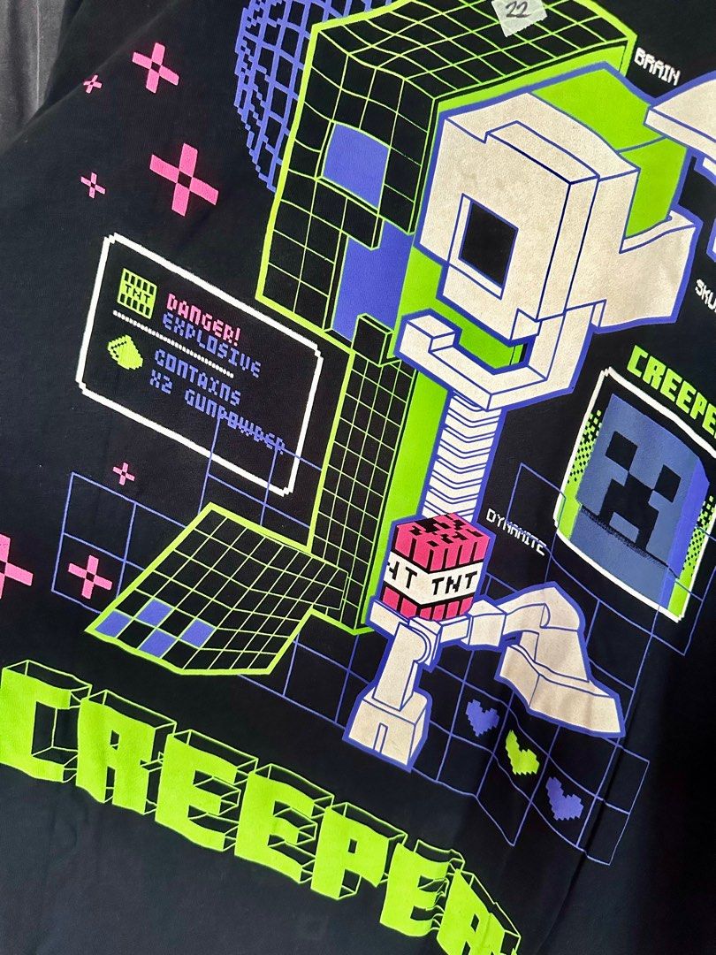 MINECRAFT CREEPER Shirt, Men's Fashion, Tops & Sets, Tshirts & Polo ...