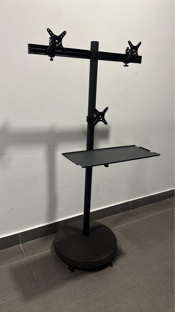 Monitor stand mobile cart with keyboard, Computers & Tech, Parts ...