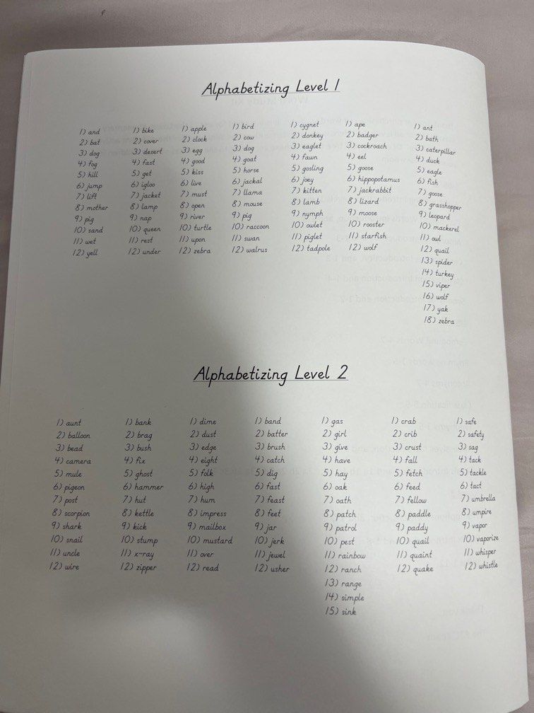 Montessori word study elementary cards to practice Alphabetizing ...