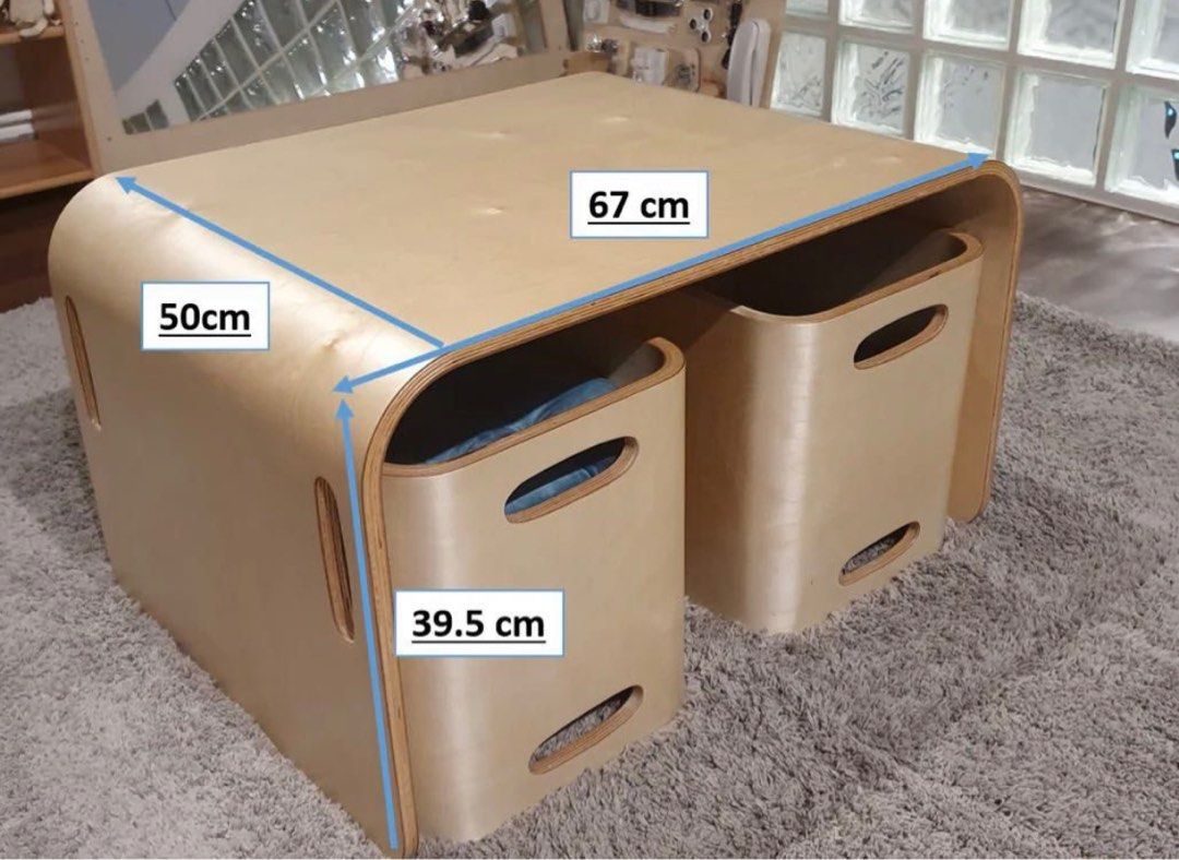 Montessori Table & Chairs Set, Babies & Kids, Baby Nursery & Kids ...