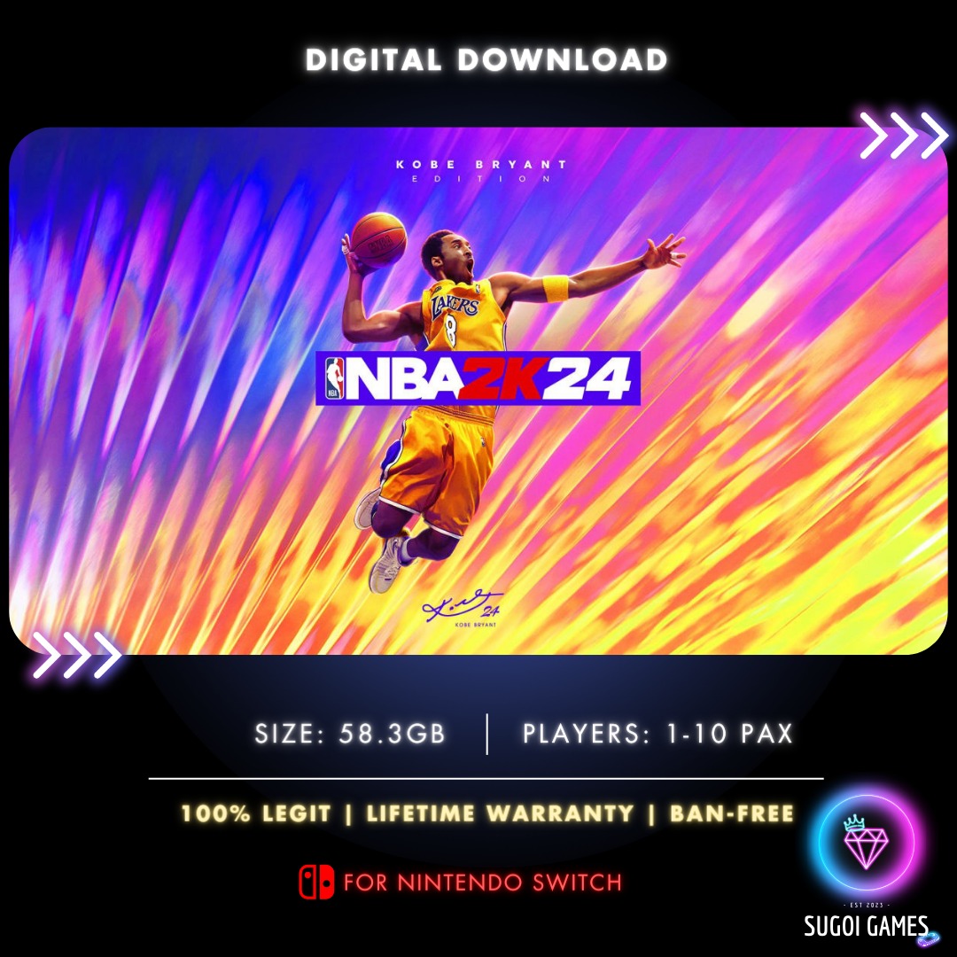NBA 2K24 Kobe Bryant Edition | Nintendo Switch | Digital Download |, Video Gaming, Video Games ...
