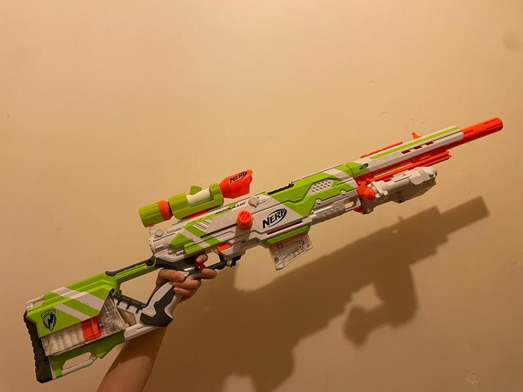 Nerf Longstrike Modulus, 興趣及遊戲, 玩具 & 遊戲類 - Carousell