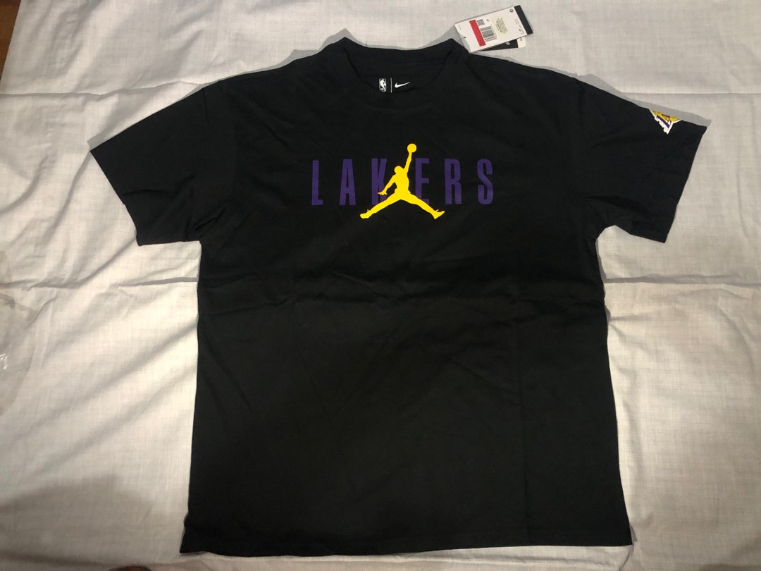 Nike NBA Los Angeles Lakers Jumpman Shirt - Black, Men's Fashion, Tops ...