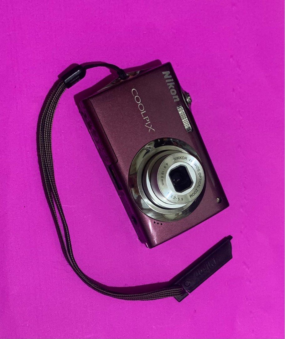 NIKON COOLPIX COLOR PLUM, Photography, Cameras on Carousell