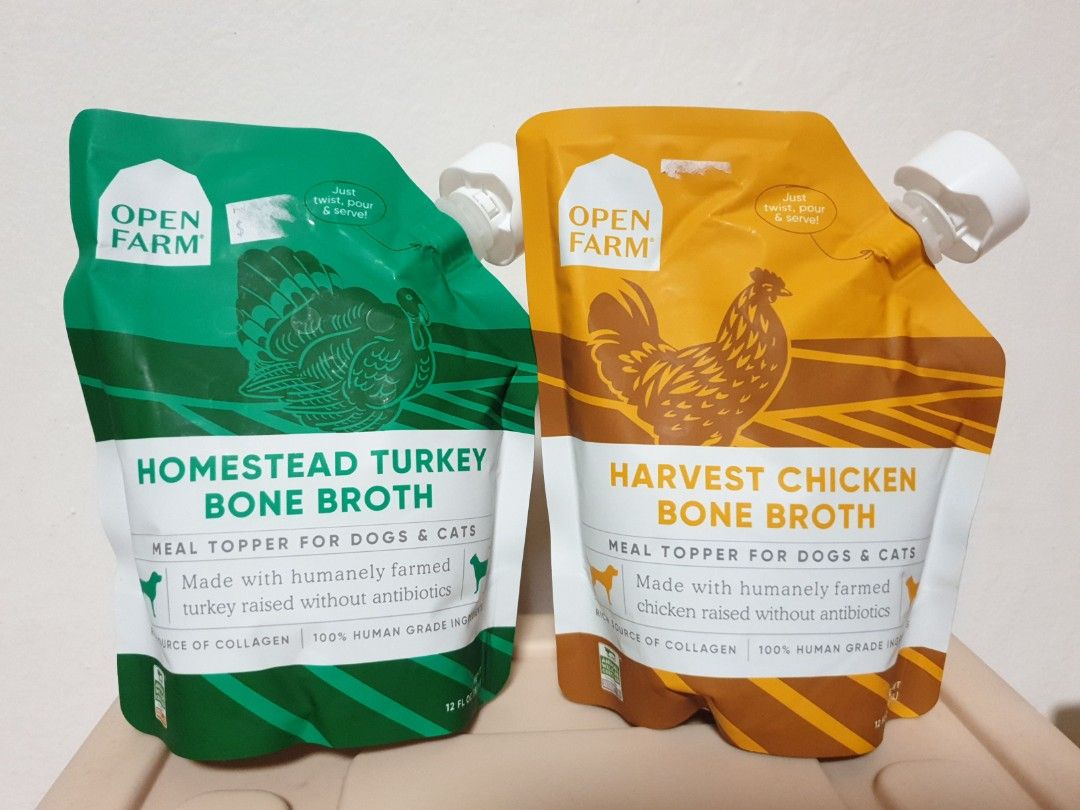 Open Farm Turkey & Chicken Bone Broth, Pet Supplies, Pet Food on Carousell