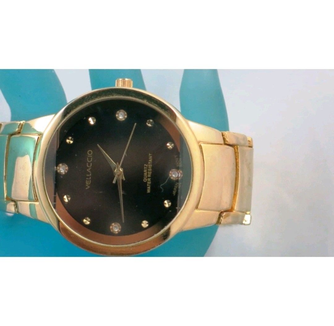 Original VELLACIO Diamond Analog Watch for Men from USA-Gold Tone ...