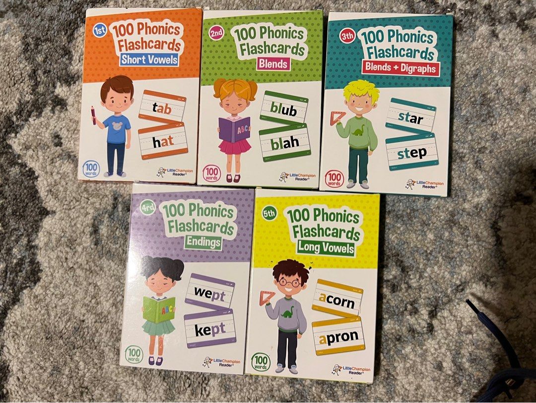 Phonics Flashcards Set, Hobbies & Toys, Books & Magazines, Children's ...