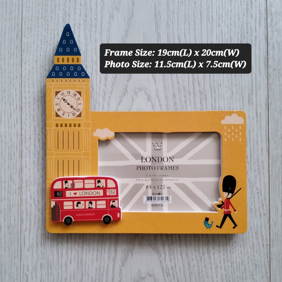 Photo Frame ( Table Stand Type - Cardboard Material ) - Yellow London ...