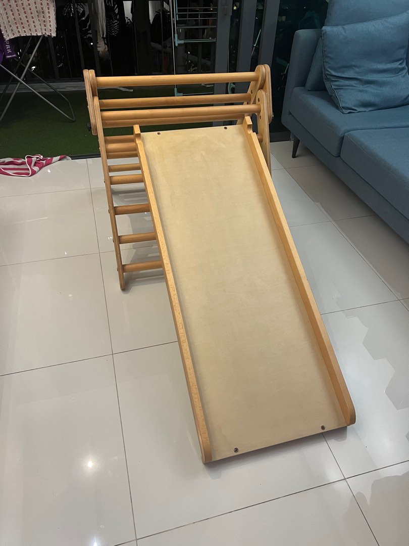 Pikler Triangle with Ramp, Babies & Kids, Baby Nursery & Kids Furniture ...