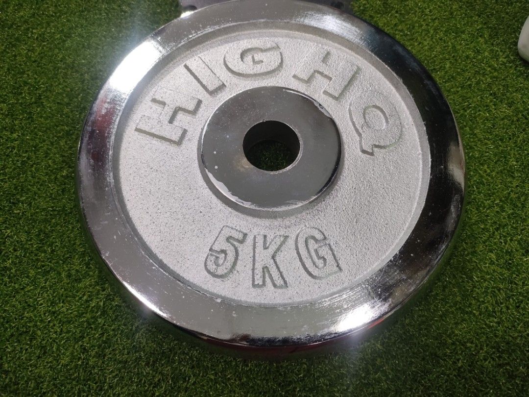 Plate dumbell 5kg, Sports Equipment, Exercise & Fitness, Weights ...