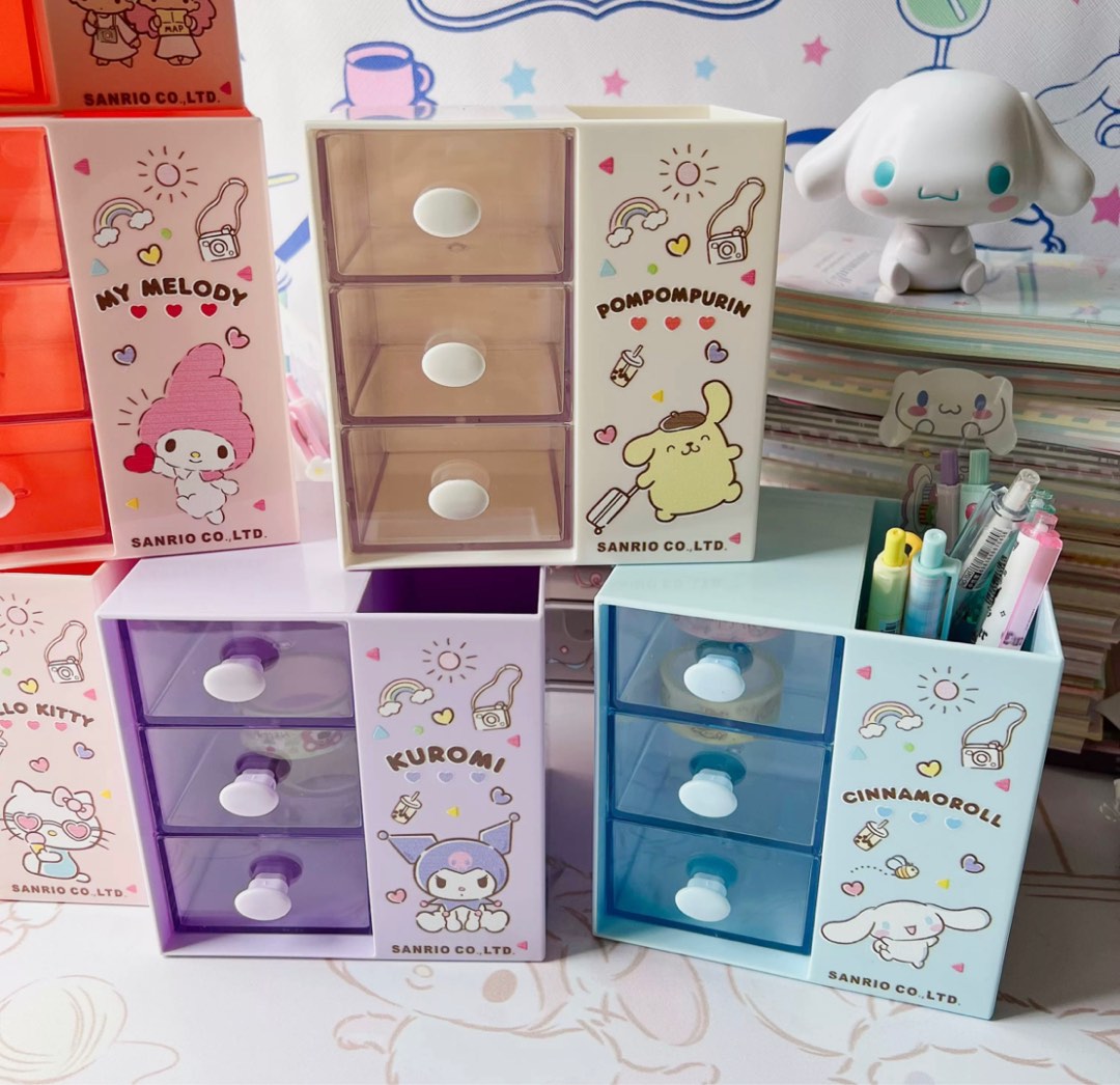 [po] sanrio pen holder with drawers, Hobbies & Toys, Stationery & Craft ...