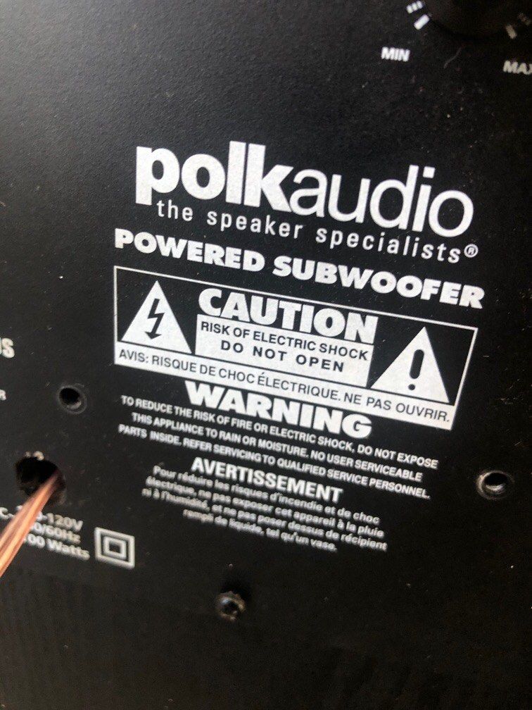 Polkaudio Active Subwoofer model: PSW10, Audio, Soundbars, Speakers ...