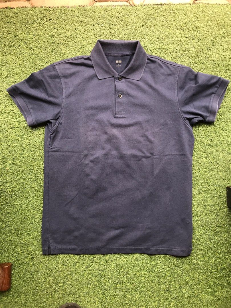 Polo uniqlo, Fesyen Pria, Pakaian , Atasan di Carousell