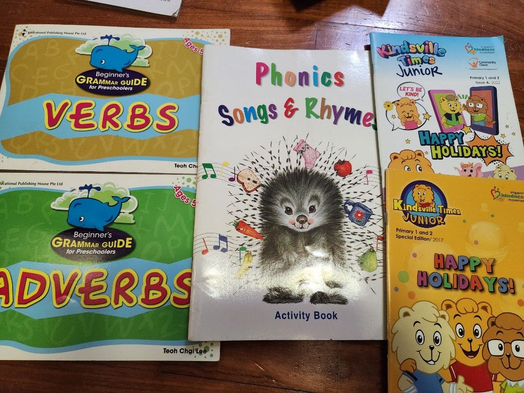 Pre school phonics verbs adverbs activity book, Hobbies & Toys, Books ...