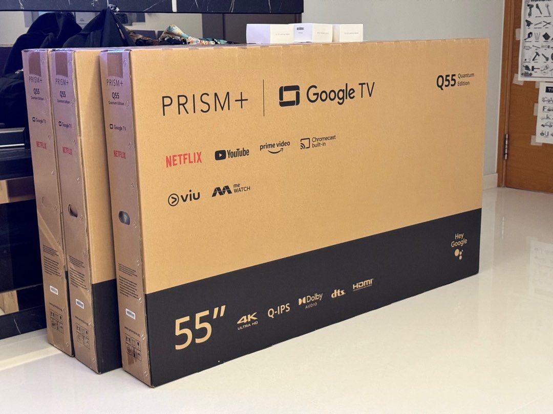 Prism+ Q55 QE 4K smart Google Android TV, TV & Home Appliances, TV ...