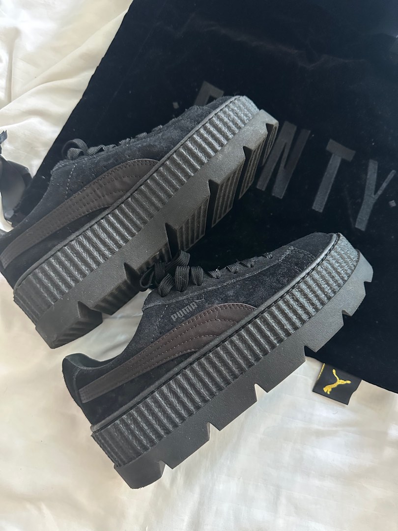 Puma fenty black platform shoes, Women's Fashion, Footwear, Sneakers on ...