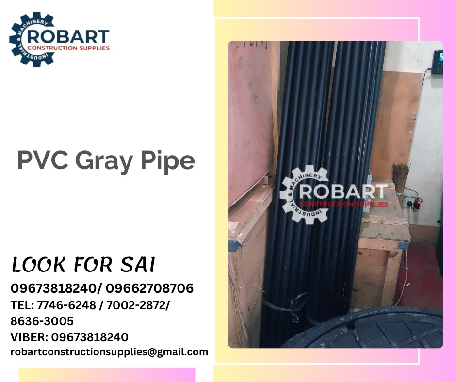 PVC Gray Pipe, Commercial & Industrial, Construction Tools & Equipment ...