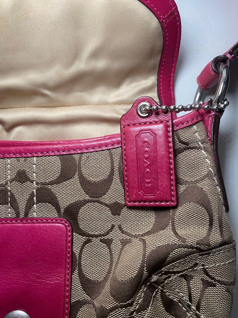 RARE Colorway Coach Soho Canvas Shoulder Bag Baguette Y2K Vintage Coach ...