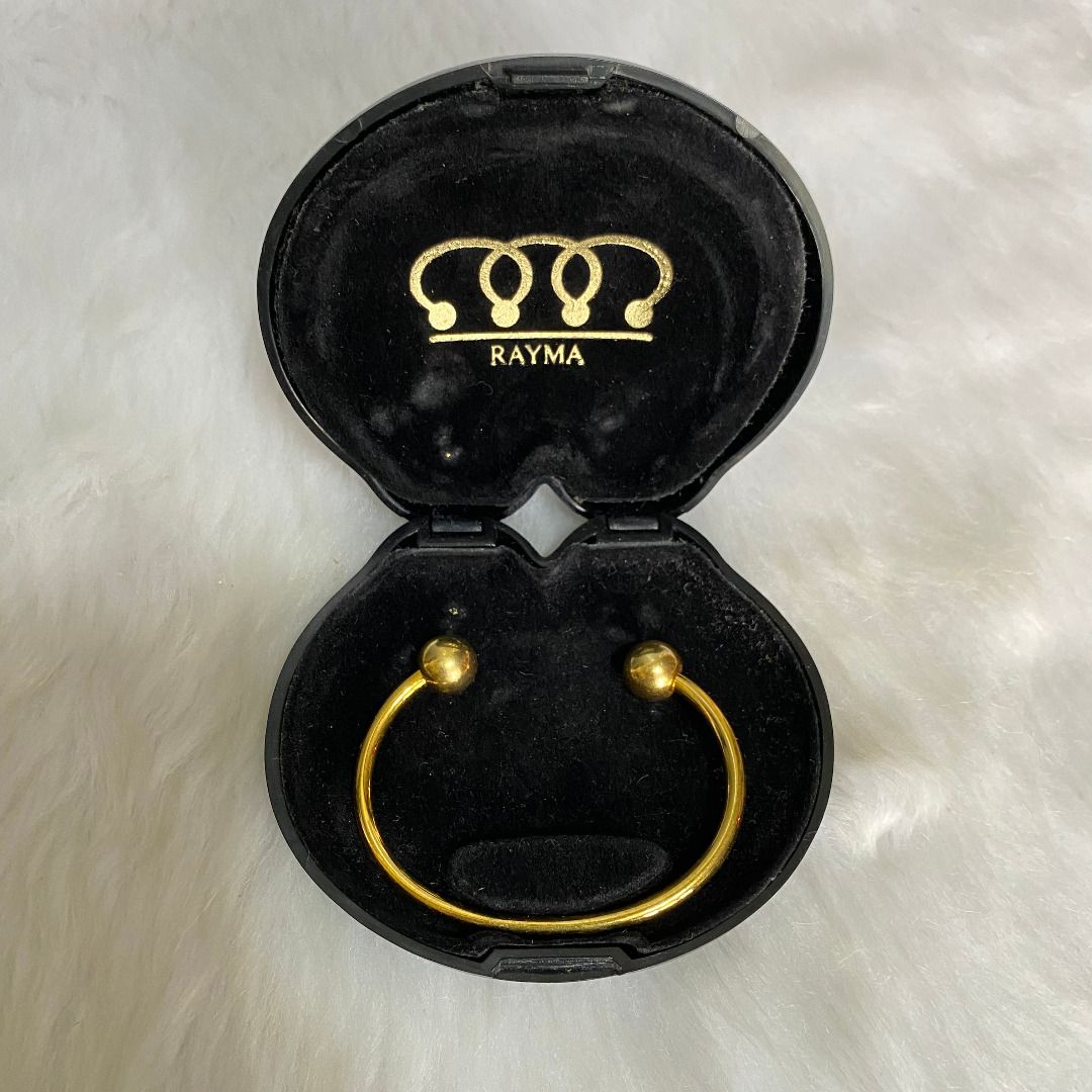 Rayma Premier Classic Gold Tone Cuff Bracelet, Women's Fashion, Jewelry ...