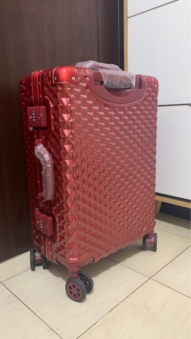 Red Aluminum Frame Luggage with Rimowa Plate, Hobbies & Toys, Travel ...