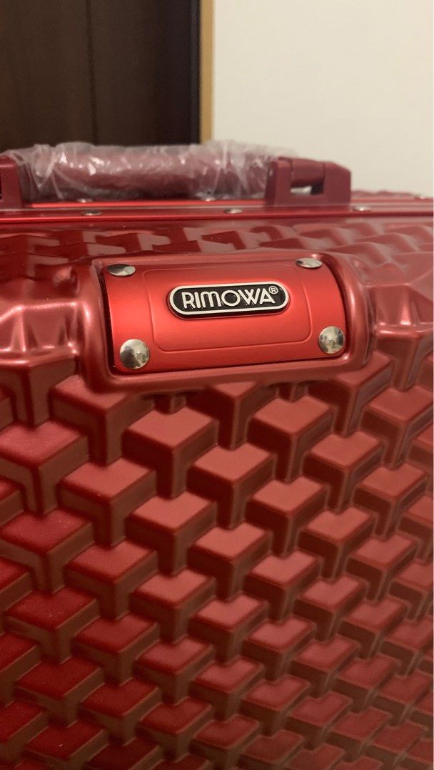 Red Aluminum Frame Luggage with Rimowa Plate, Hobbies & Toys, Travel ...