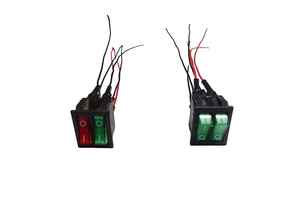 ROCKER DUAL SWITCH KCD8-212N 6-PIN ON-OFF with WIRE, DUAL SWITCH WITH ...