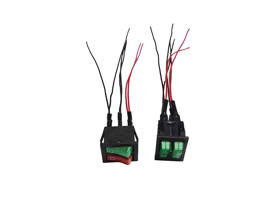 ROCKER DUAL SWITCH KCD8-212N 6-PIN ON-OFF with WIRE, DUAL SWITCH WITH ...