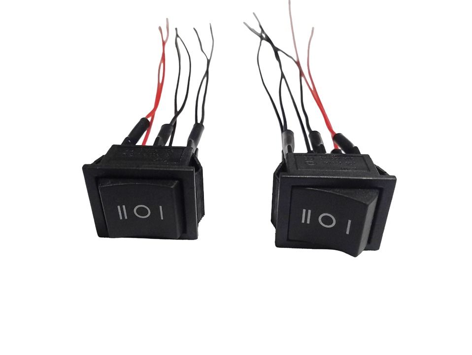 ROCKER SWITCH 6-PIN KCD4 with WIRE ON-OFF-ON, AC 16A/250V 20A/125V, NON ...