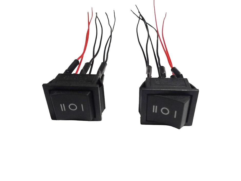 ROCKER SWITCH 6-PIN KCD4 with WIRE ON-OFF-ON, AC 16A/250V 20A/125V, NON ...