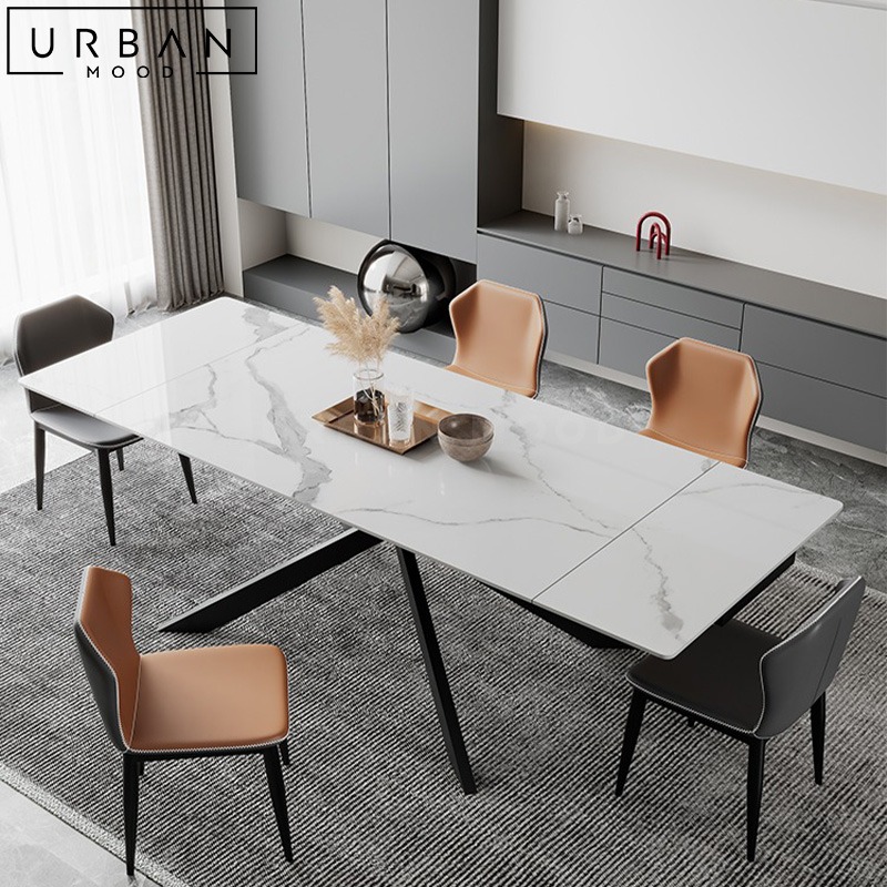 RSON Modern Extendable Sintered Stone Dining Table, Furniture & Home ...