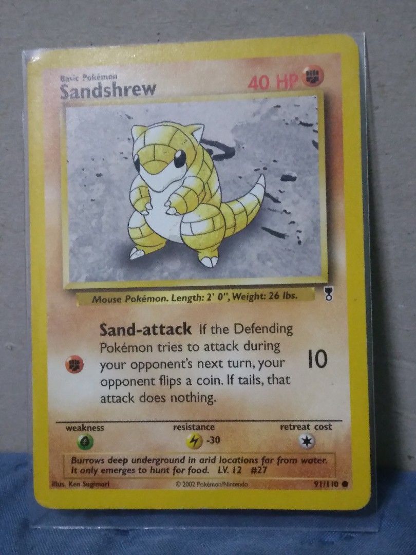 Sandshrew ( Base set # 62 ), Hobbies & Toys, Toys & Games on Carousell