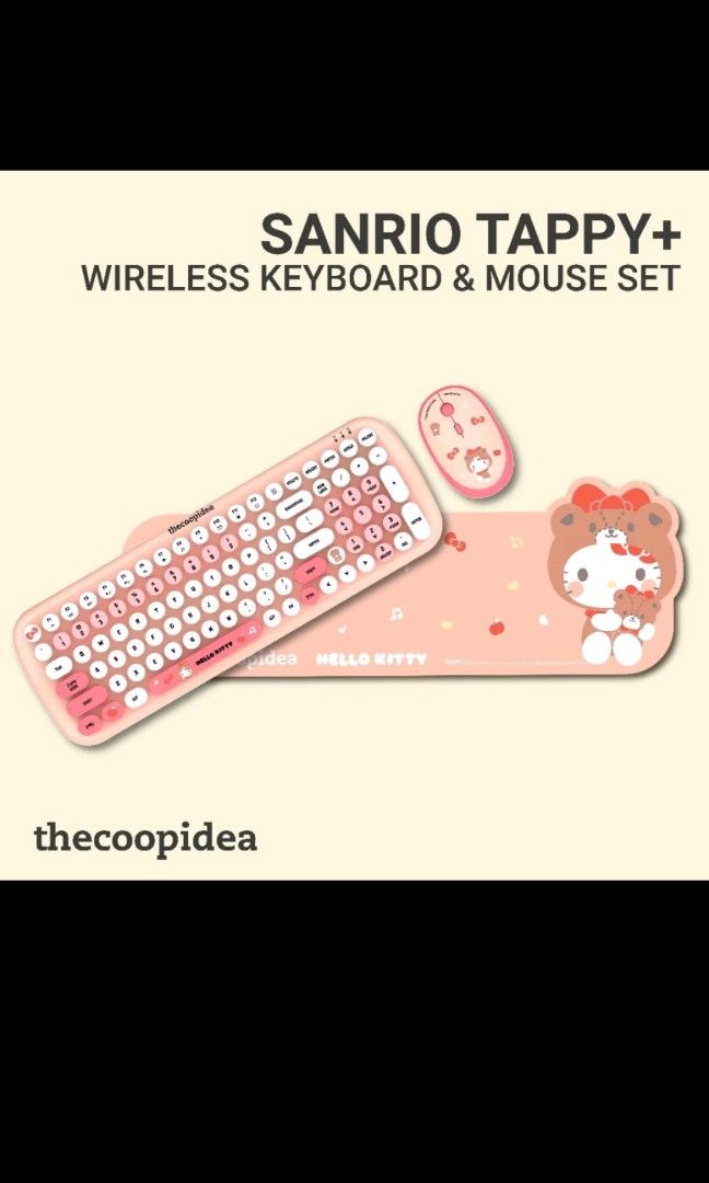 Sanrio TAPPY+ Wireless Keyboard & Mouse Set - Hello Kitty | THECOOPIDEA ...