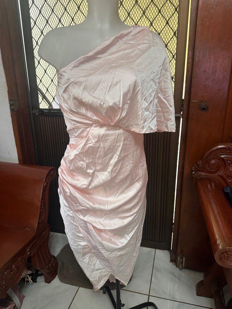 Satin Silk Sexy Blush Dress, Women's Fashion, Dresses & Sets, Dresses ...