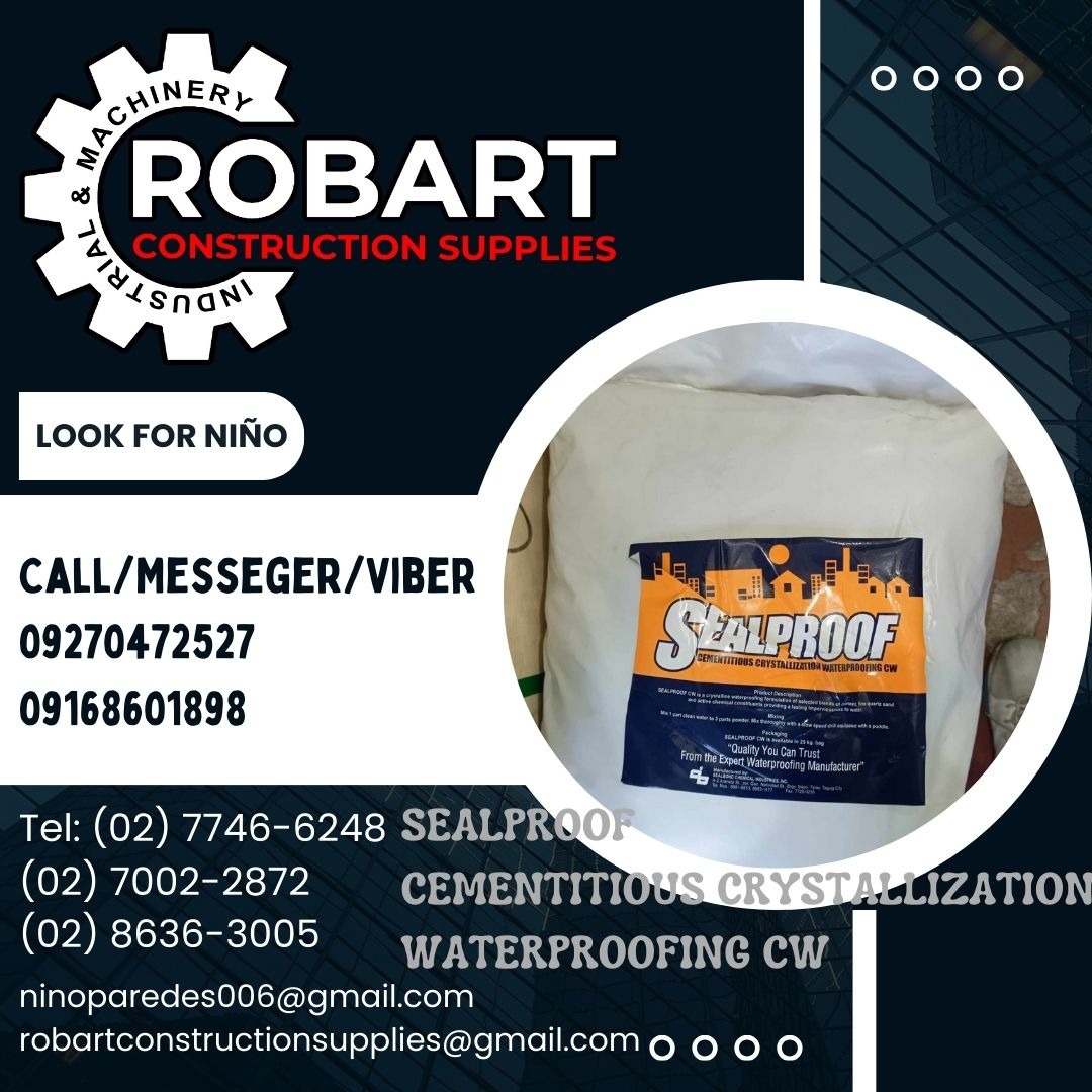 SEALPROOF CEMENTITIOUS CRYSTALLIZATION WATERPROOFING CW, Commercial & Industrial, Construction ...