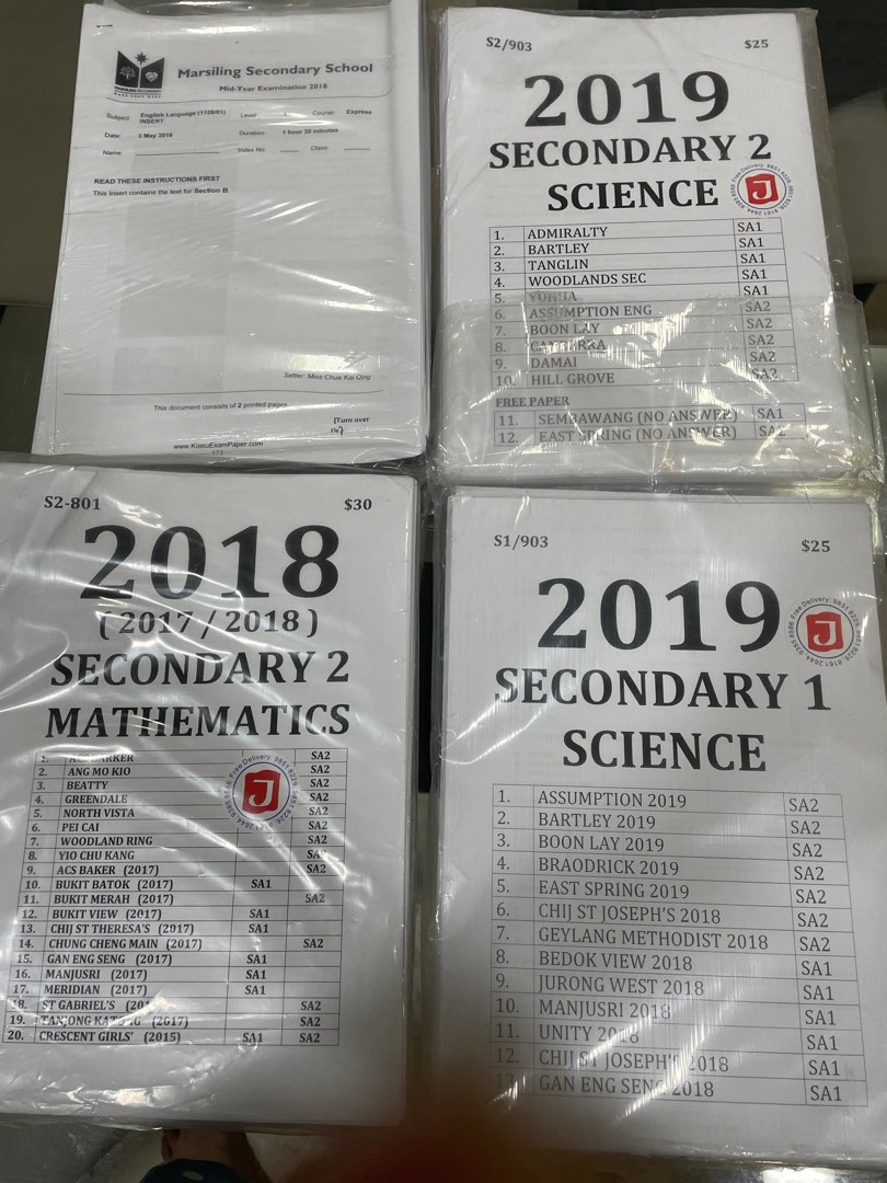 Sec 2 papers, Hobbies & Toys, Books & Magazines, Assessment Books on ...