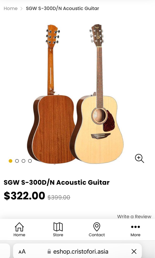 Samick Guitar Works SGW S-300D/NAT acoustic guitar Greg Bennet, Hobbies & Toys, Music & Media ...