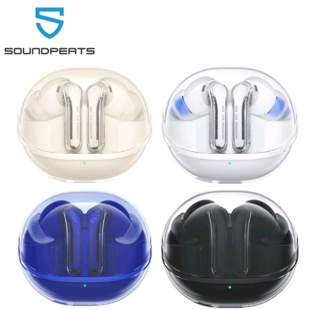 SoundPEATS Clear Transparent Series Bluetooth 5.3 True Wireless Earbuds ...